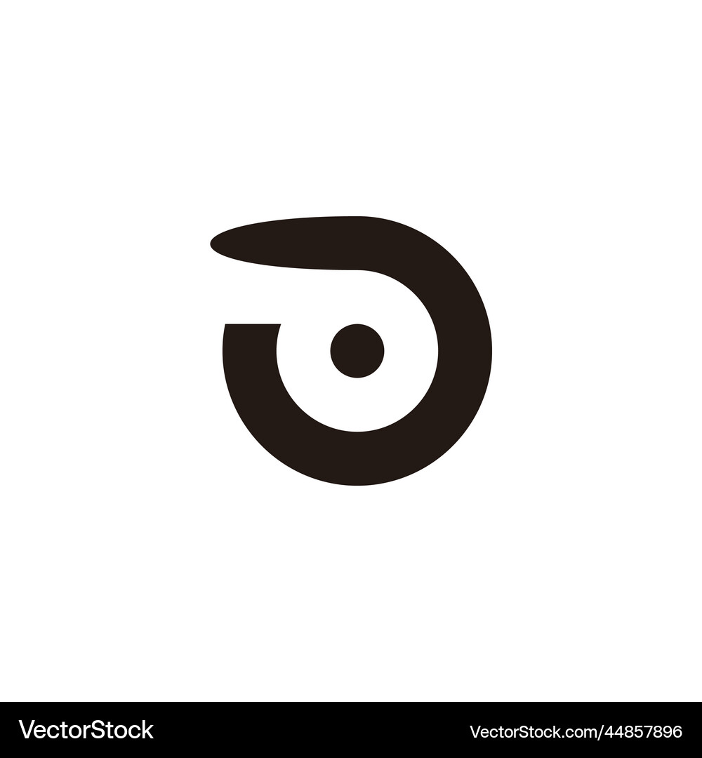 Letter d wheel circle geometric symbol simple logo