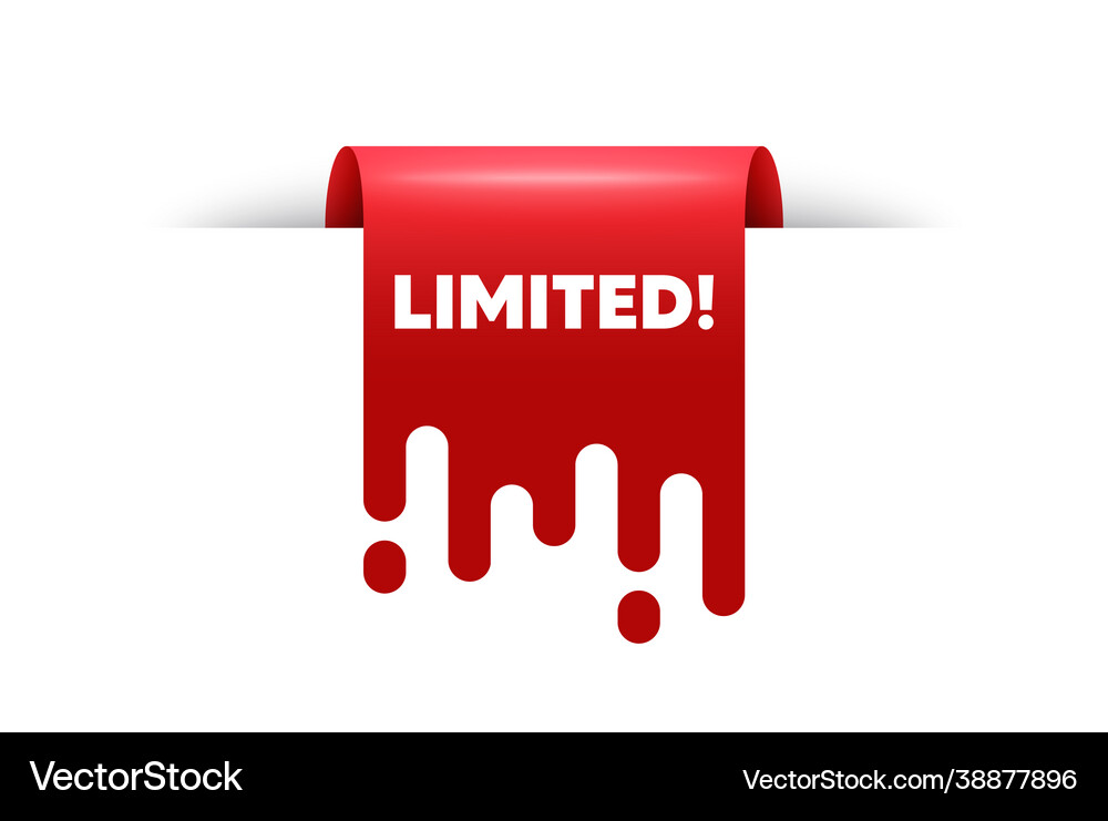 Limited symbol special offer sign Royalty Free Vector Image