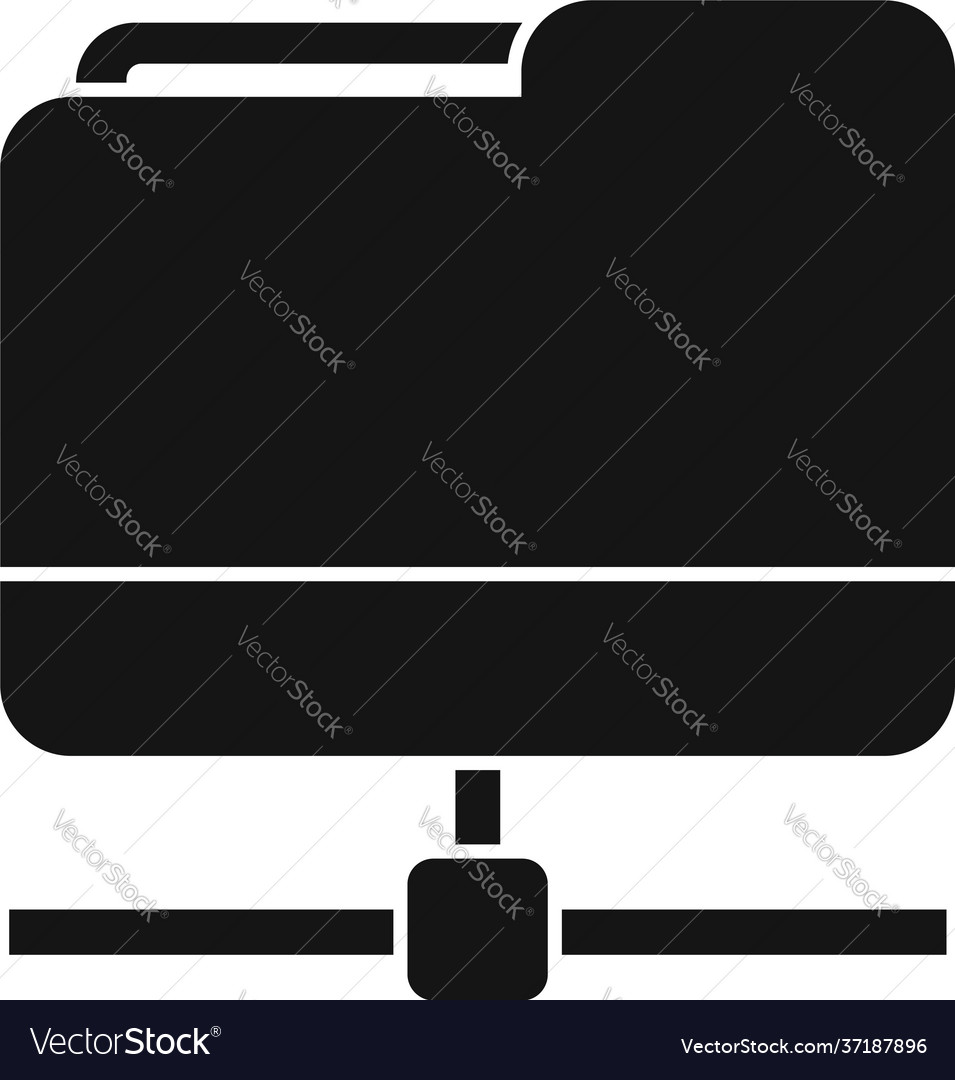 Network folder icon simple style Royalty Free Vector Image