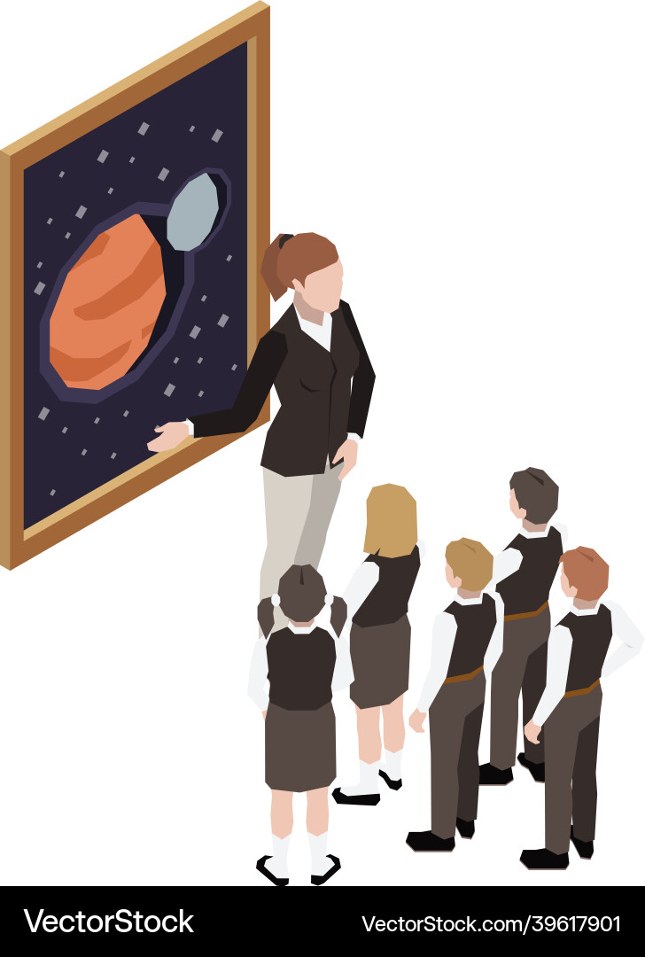 Art gallery excursion Royalty Free Vector Image