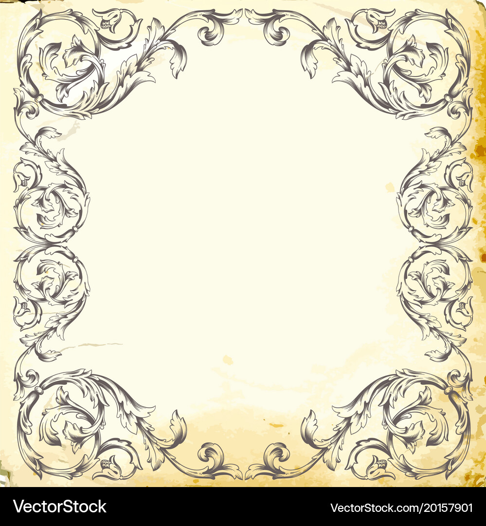 Baroque of vintage elements for design Royalty Free Vector