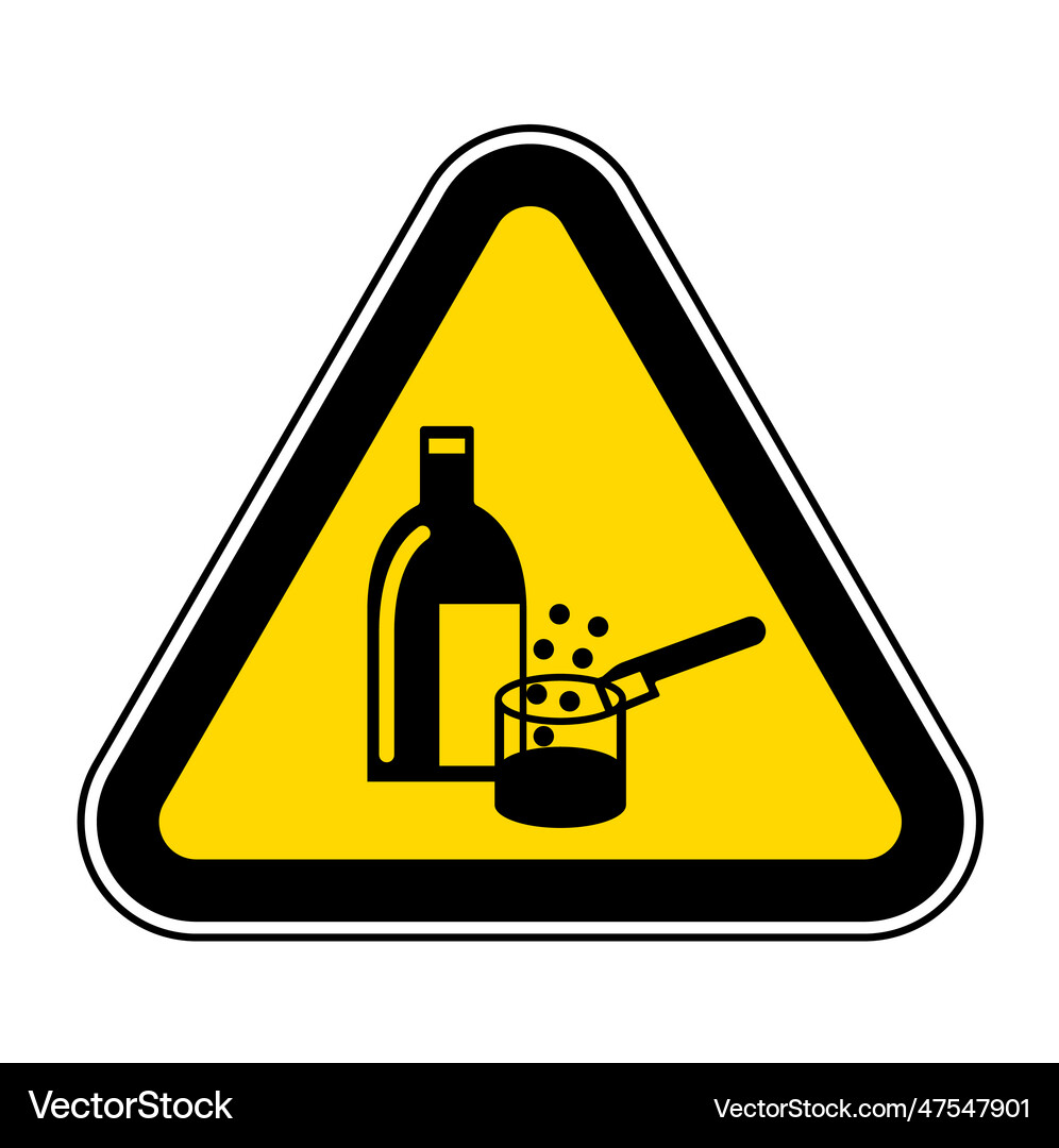 Chemicals in use symbol sign isolate on white Vector Image