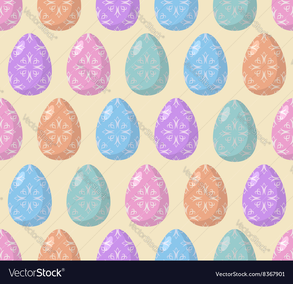 Easter seamless pattern egg background Royalty Free Vector