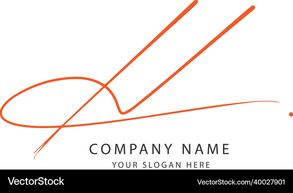 H initial letters signature logo or handwritten l Vector Image