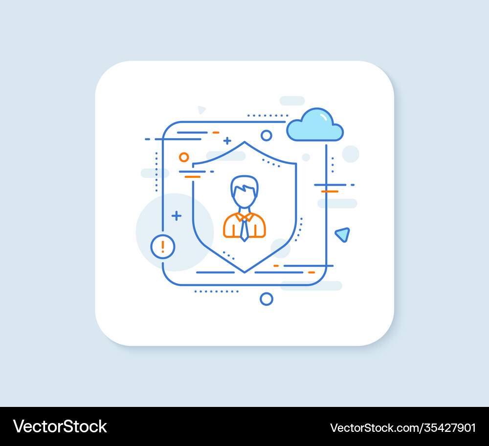 Male user line icon profile sign Royalty Free Vector Image