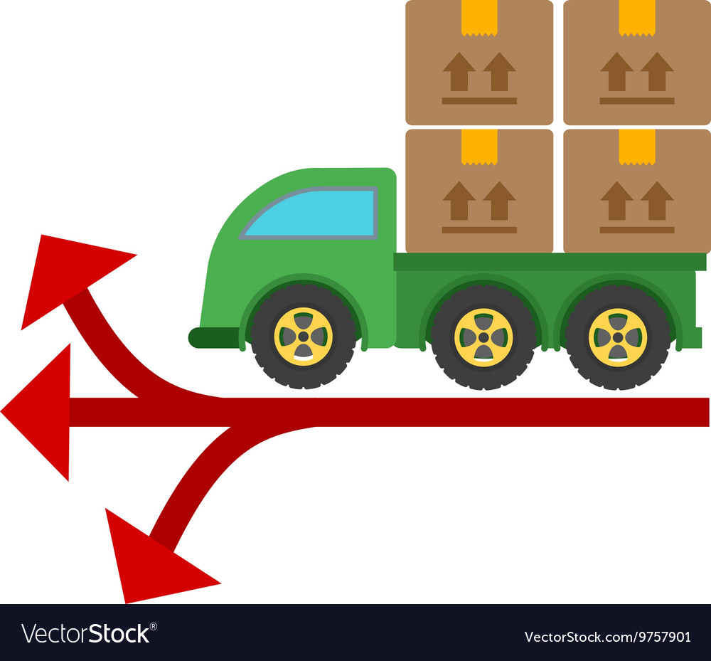 Multiple Delivery Points Royalty Free Vector Image