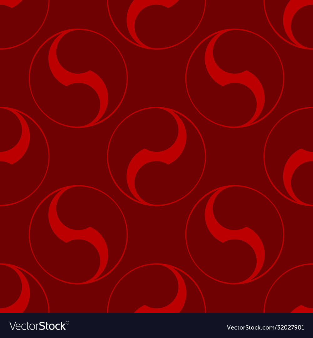 Seamless Pattern With Japanese Symbol Tomoe Vector Image