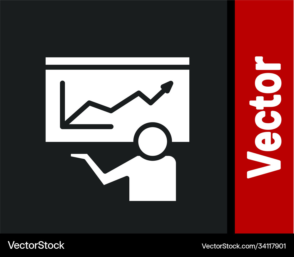 White training presentation icon isolated Vector Image