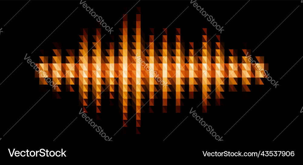 Audio or music shiny sound waveform Royalty Free Vector