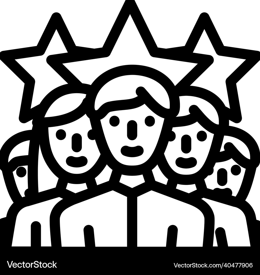 Committee business management line icon Royalty Free Vector