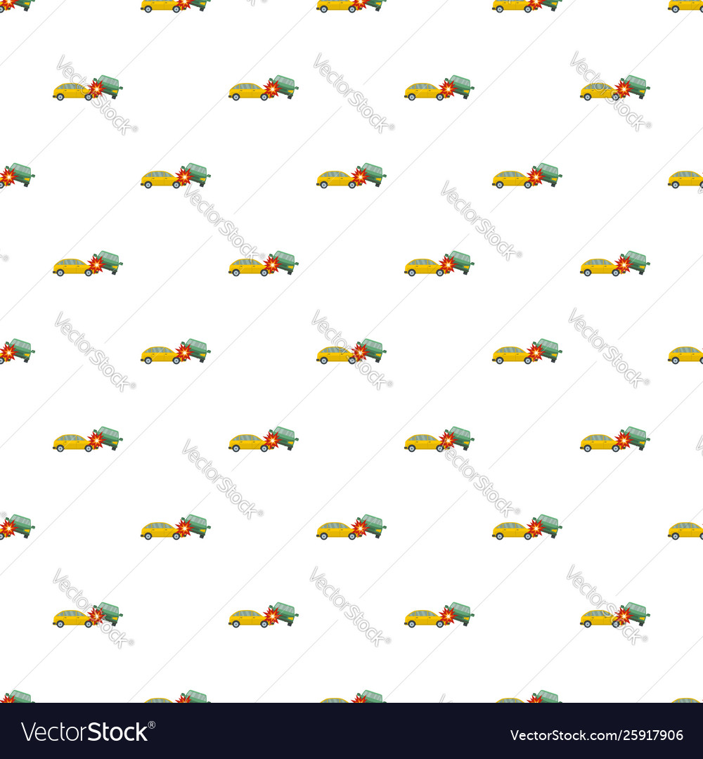 Crashed car pattern seamless Royalty Free Vector Image