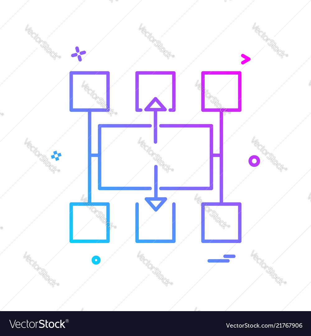 Flowchart icon design Royalty Free Vector Image Flowchart icon design Royalty Free Vector Image