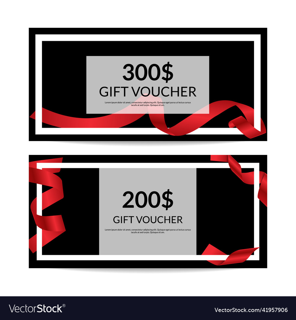 Gift Voucher Templates With Red Ribbon Royalty Free Vector gift-voucher-templates-with-red-ribbon-royalty-free-vector