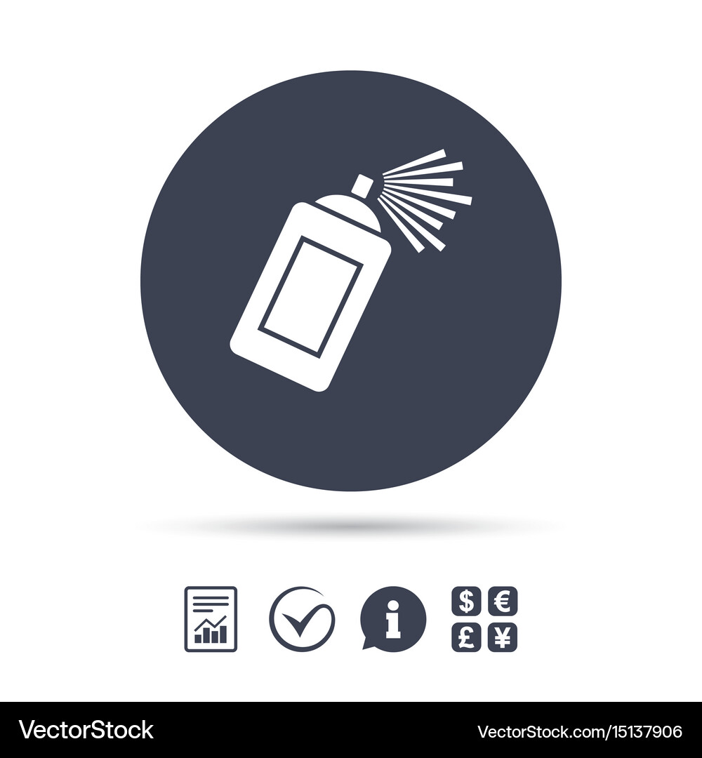 Graffiti spray can sign icon aerosol paint Vector Image