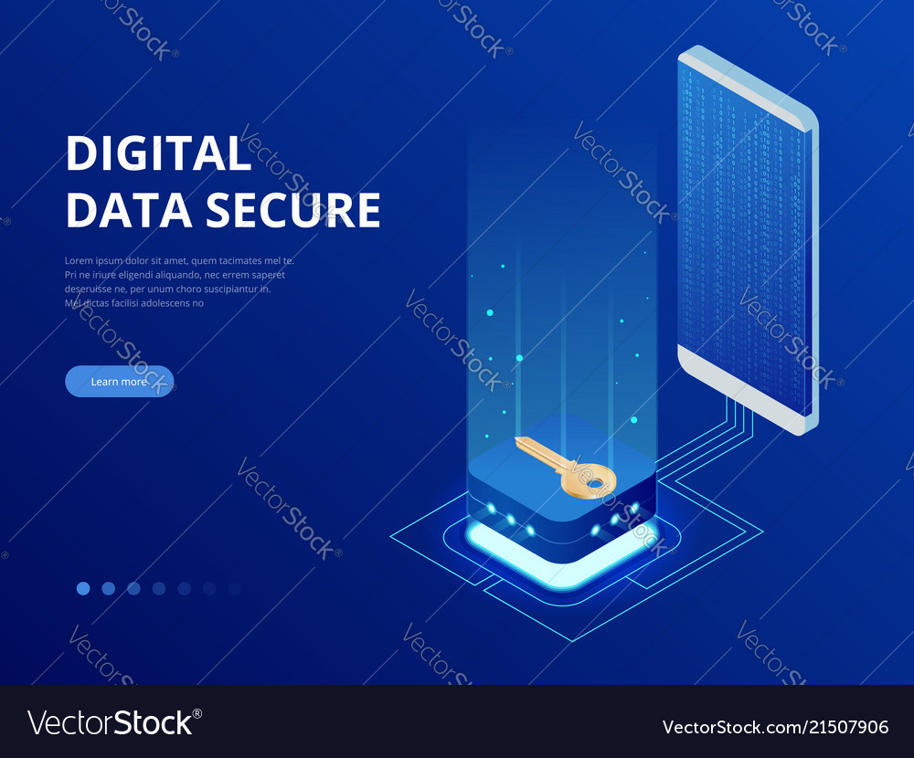 Isometric internet security lock transferring data
