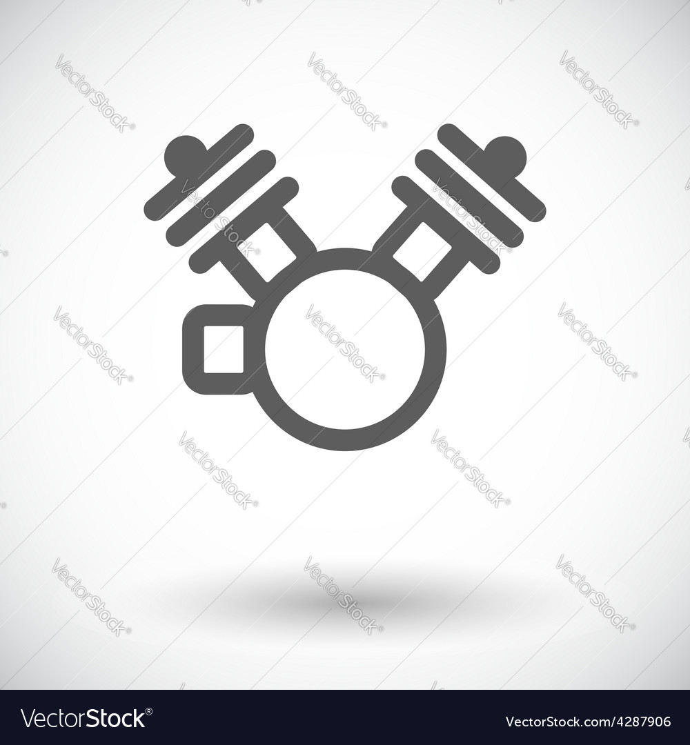 Motorcycle engine icon Royalty Free Vector Image