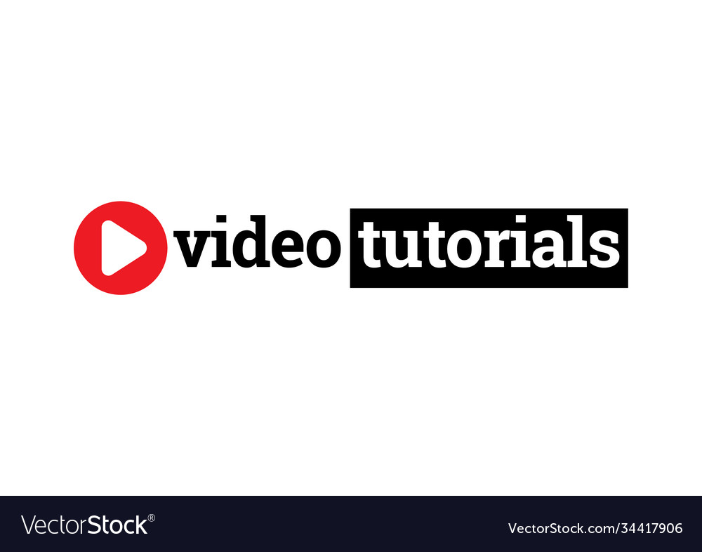 Video tutorials icon Royalty Free Vector Image