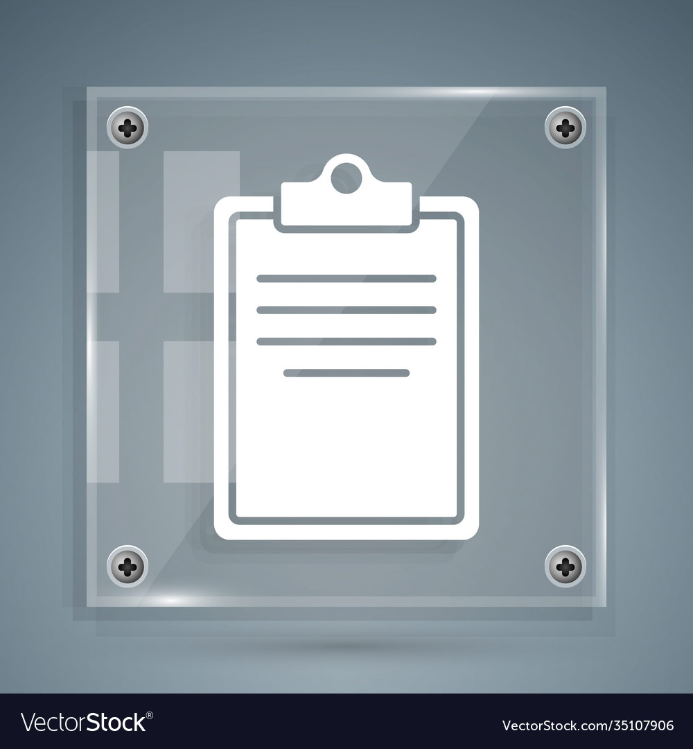 White clipboard with checklist icon isolated Vector Image