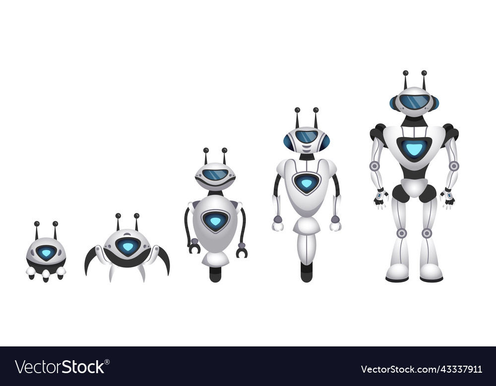 Alien robot evolution future digital machines Vector Image