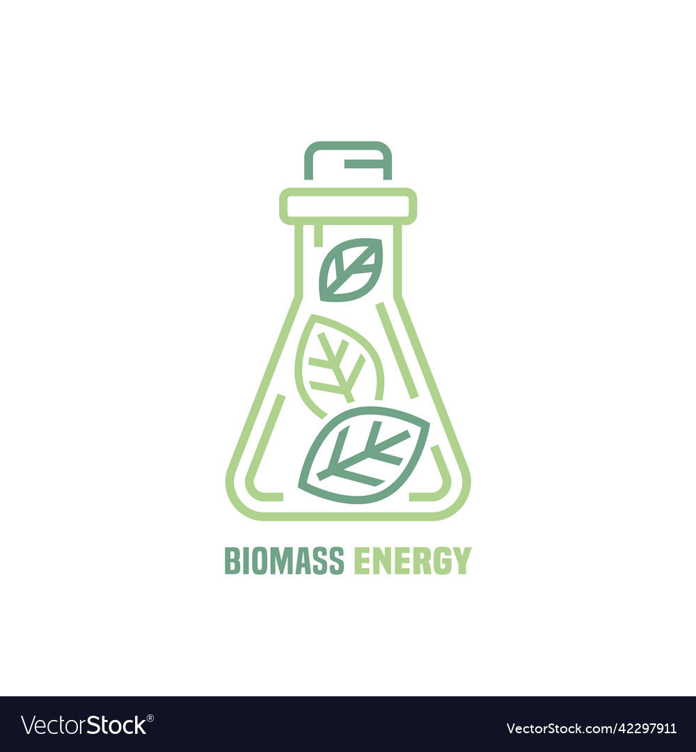 Biomass Energy Icon Sign Editable Royalty Free Vector Image