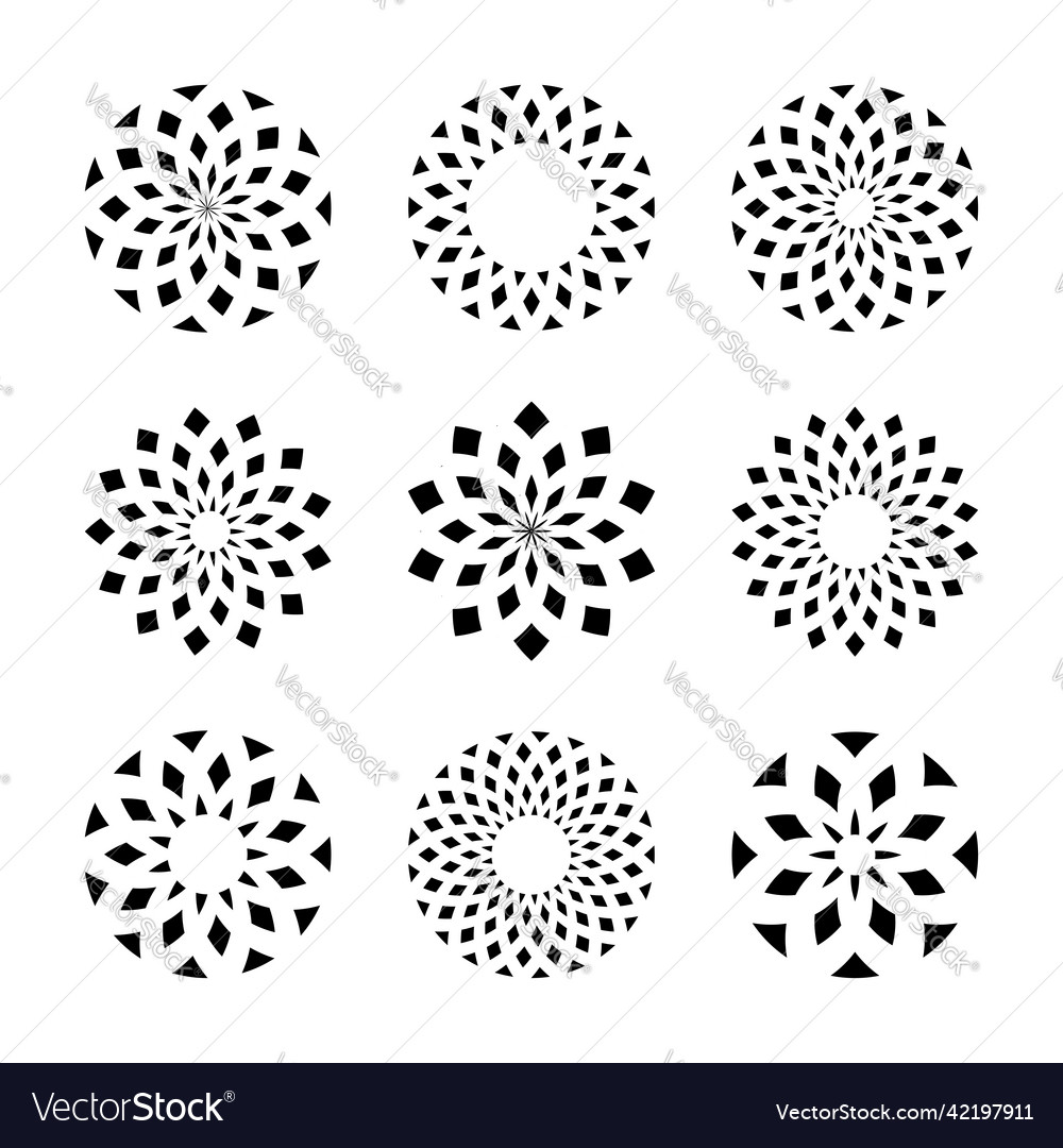 Circle design elements Royalty Free Vector Image