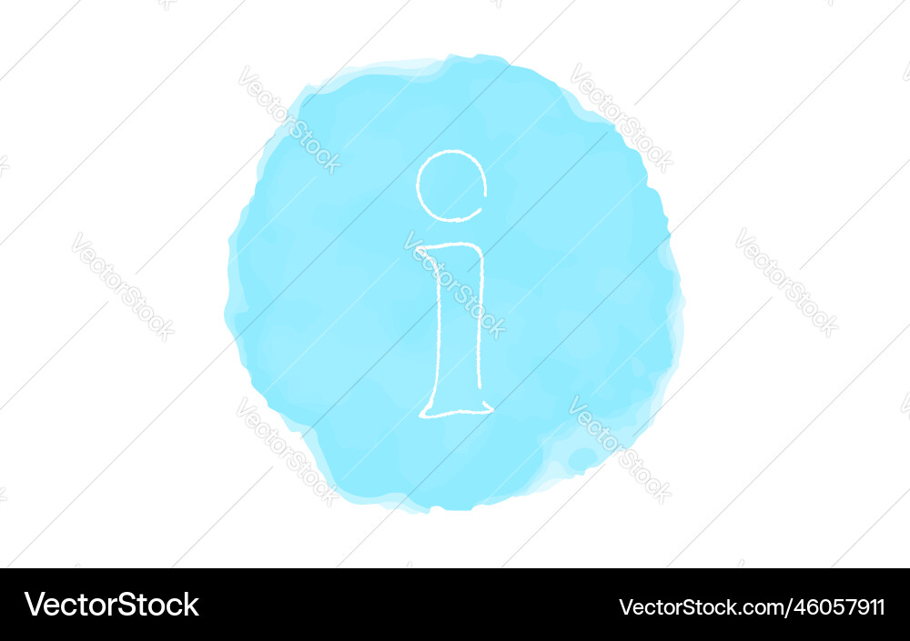 Handwritten simple icon information center Vector Image