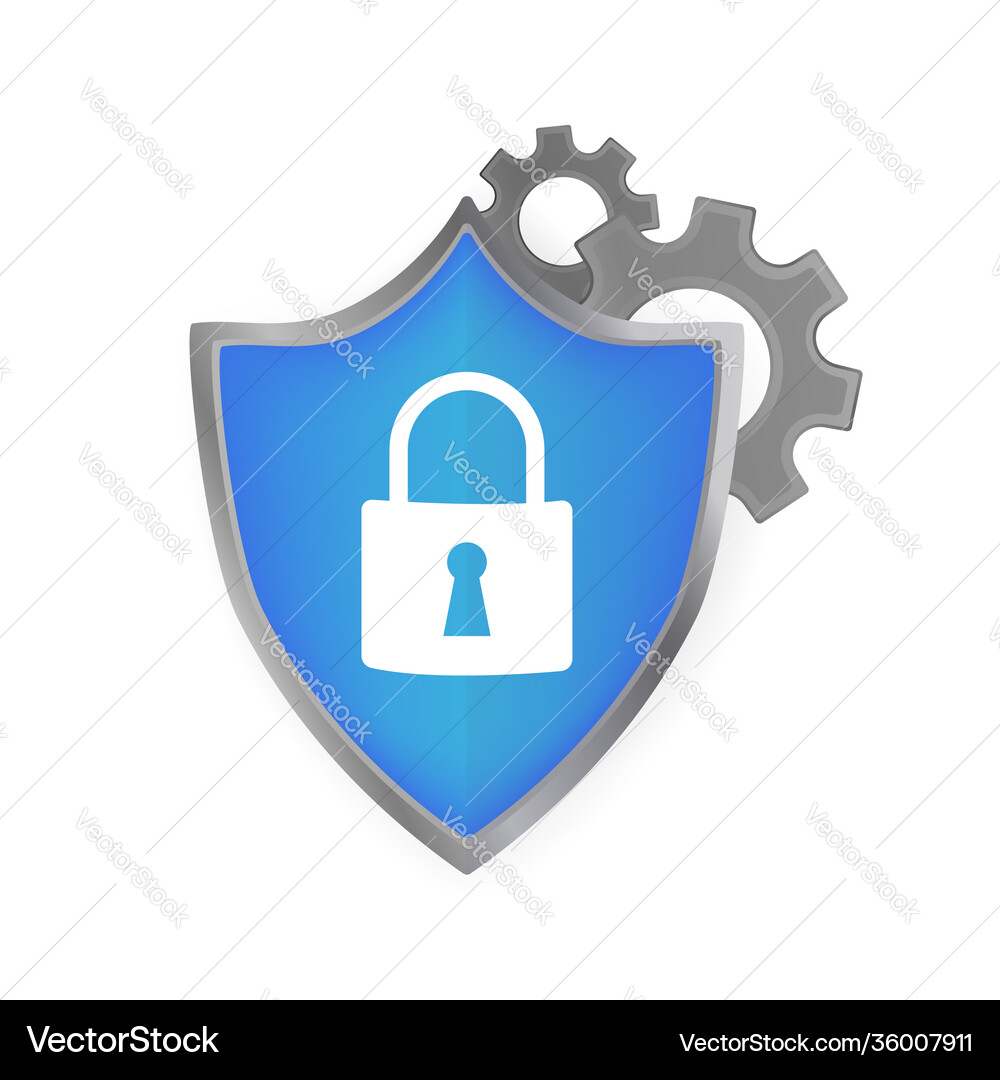 Icon with privacy settings safety sign risk Vector Image