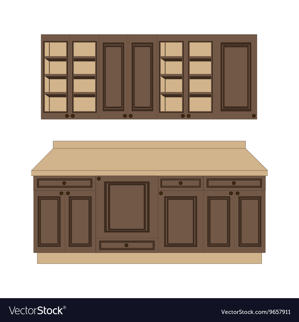 Kitchen set Royalty Free Vector Image - VectorStock