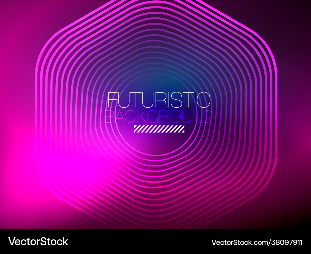 Neon color square shape lines abstract background Vector Image