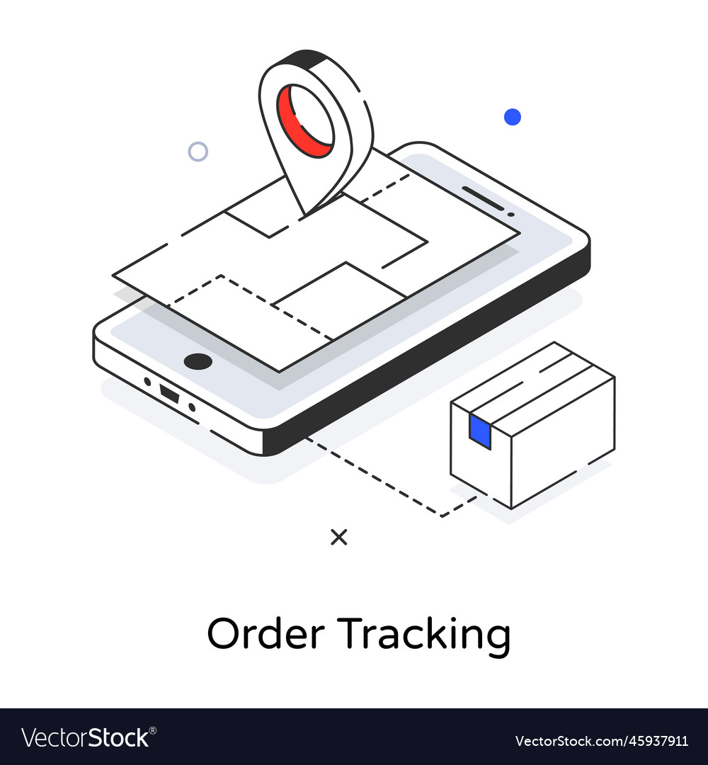 Order tracking Royalty Free Vector Image - VectorStock