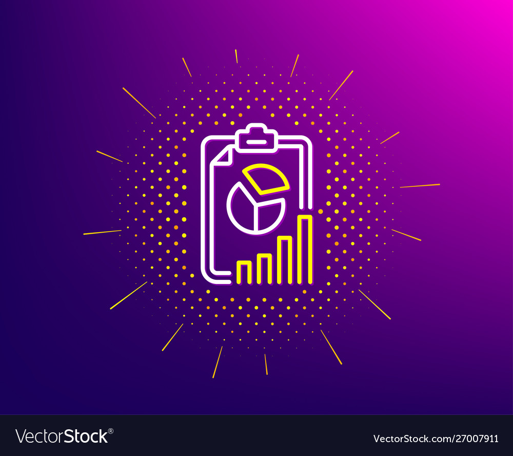 Report line icon column graph pie chart sign Vector Image Report line icon column graph pie chart sign Vector Image