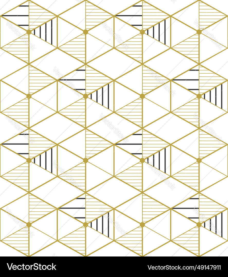 Seamless pattern of geometric shapes and lines Vector Image