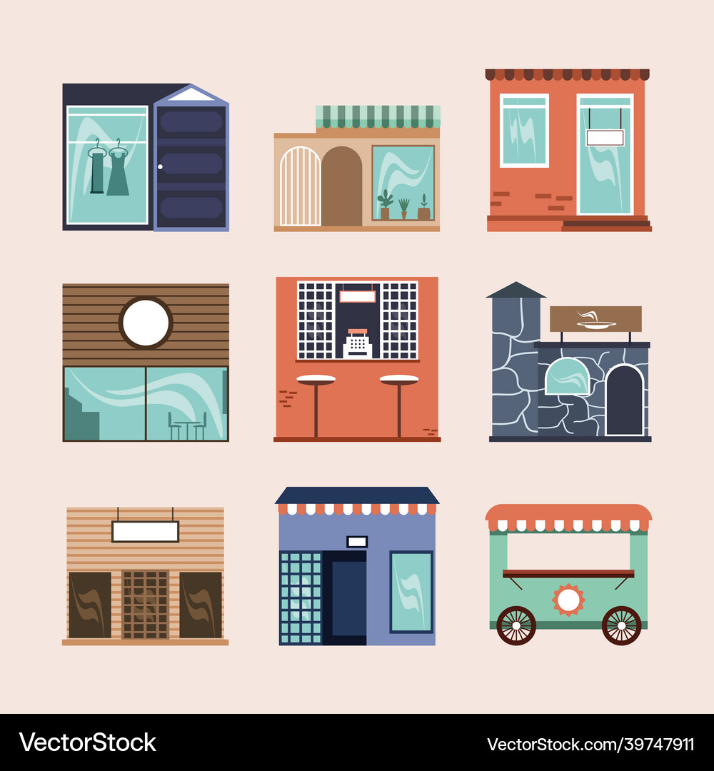 Set of small business Royalty Free Vector Image