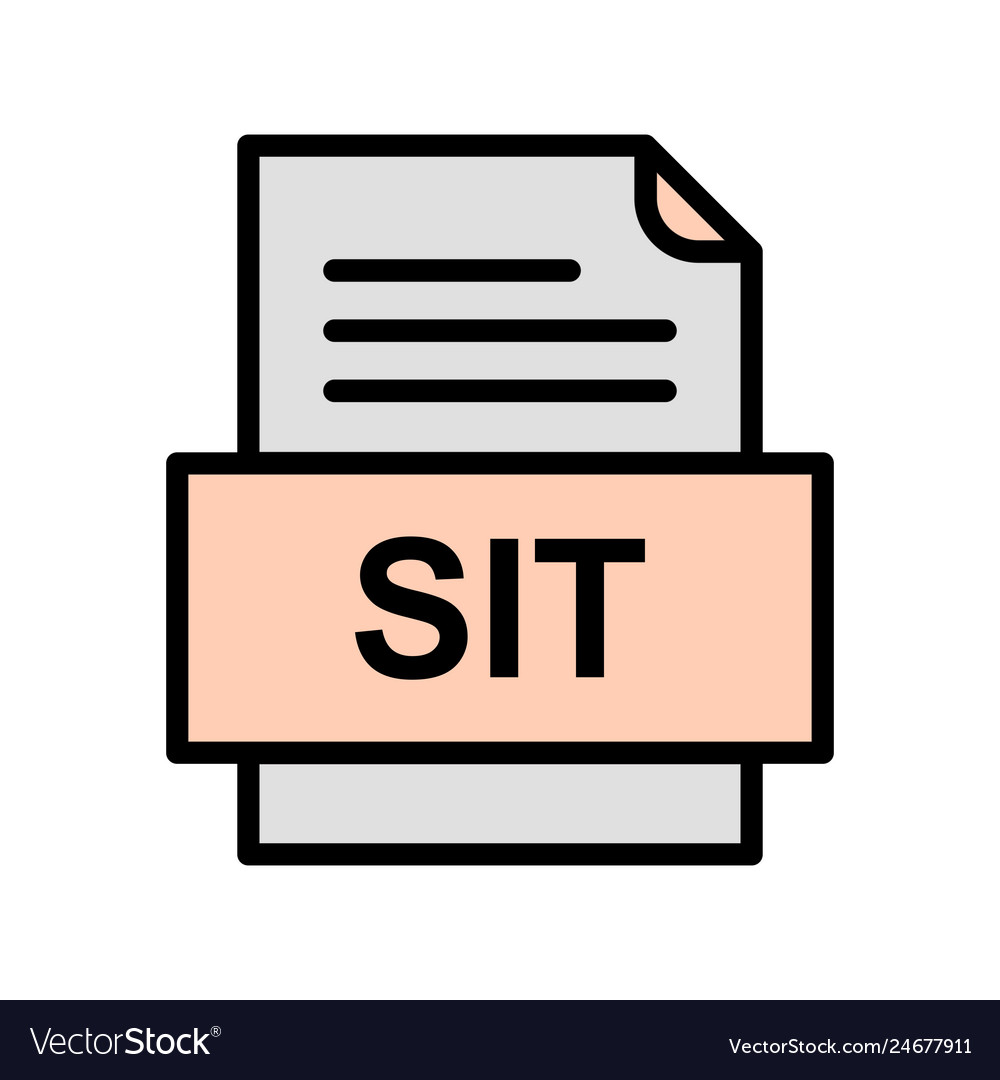 Sit file document icon Royalty Free Vector Image
