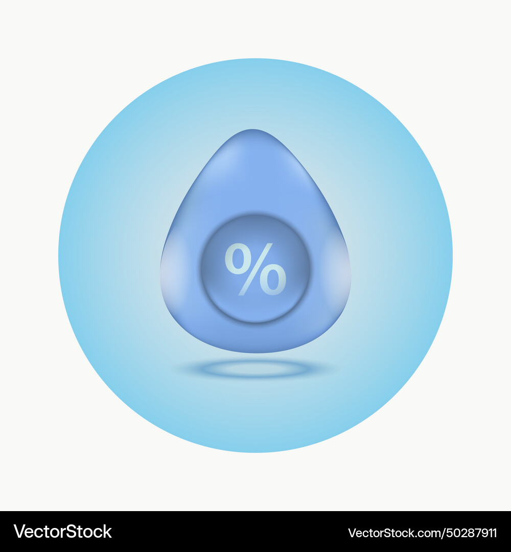 Weather humidity percent icon Royalty Free Vector Image