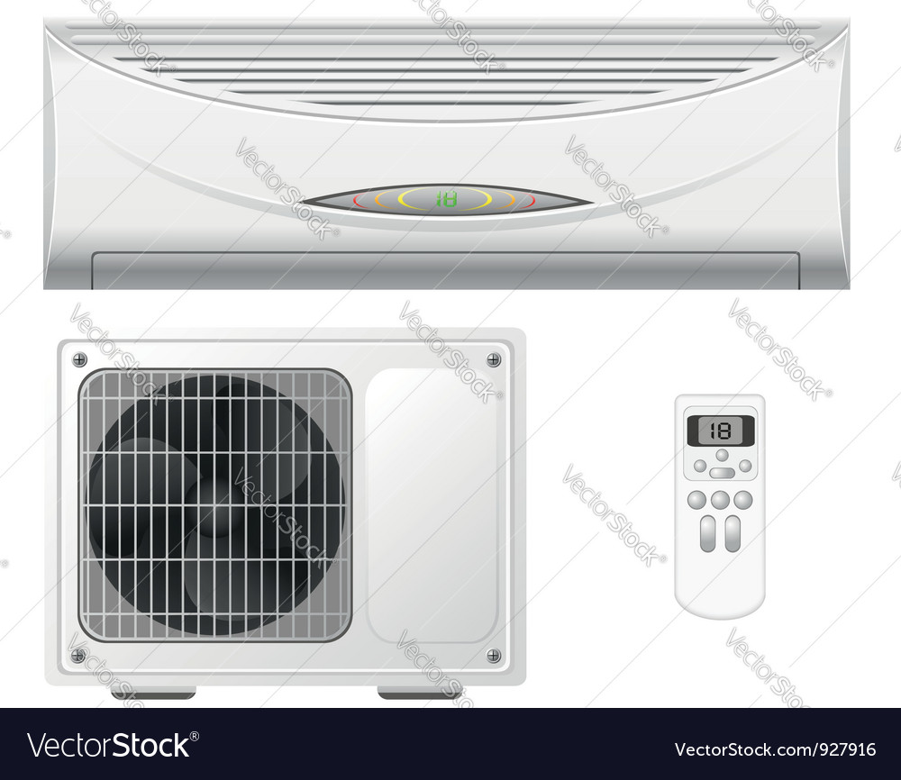 Air conditioning split system Royalty Free Vector Image