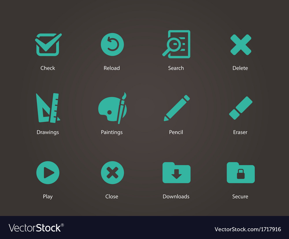Application interface icons Royalty Free Vector Image