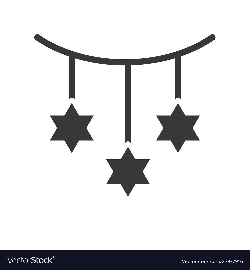 Christmas ornament hanging star merry Royalty Free Vector