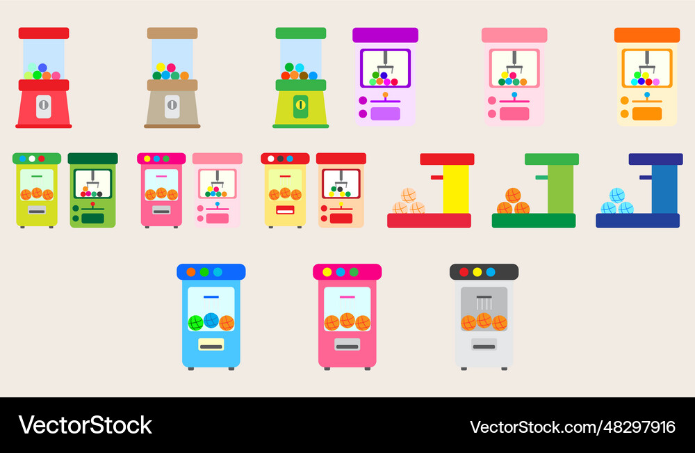 Collection ball game box icon and pick up Vector Image