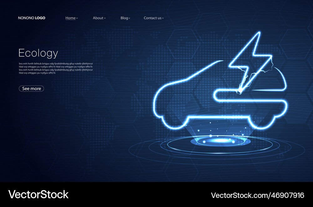 Electric car with lightning icon symbol ev Vector Image