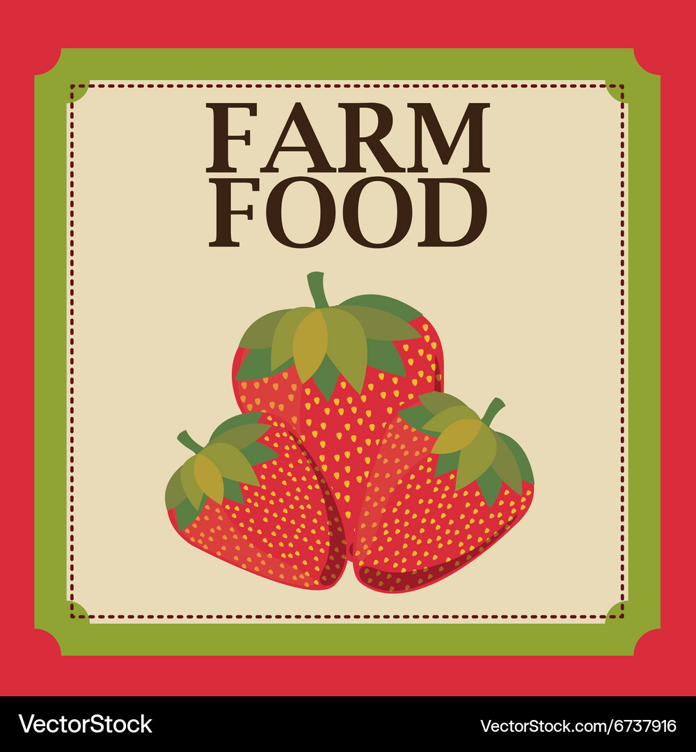 Farm fresh food design Royalty Free Vector Image