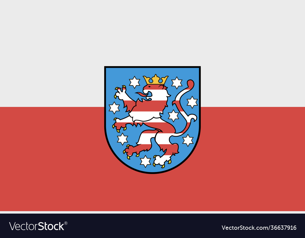 Flag thuringia germany Royalty Free Vector Image