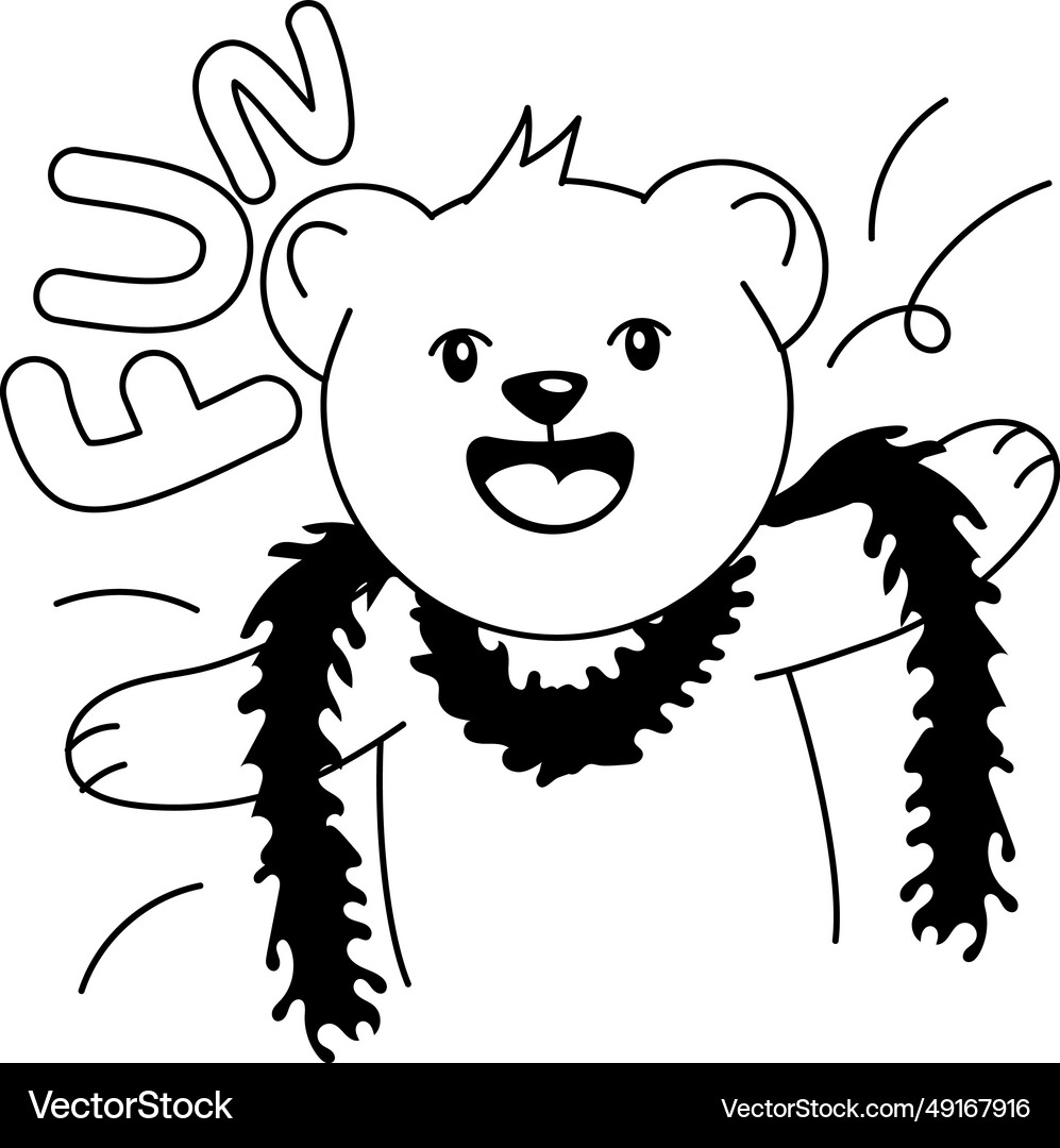 Fun bear Royalty Free Vector Image - VectorStock