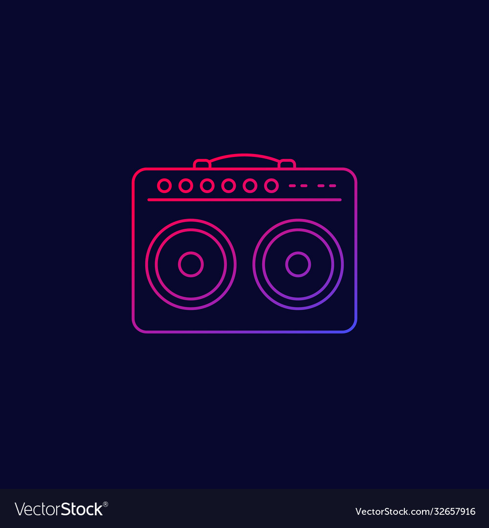 Guitar Amp Icon Linear Royalty Free Vector Image