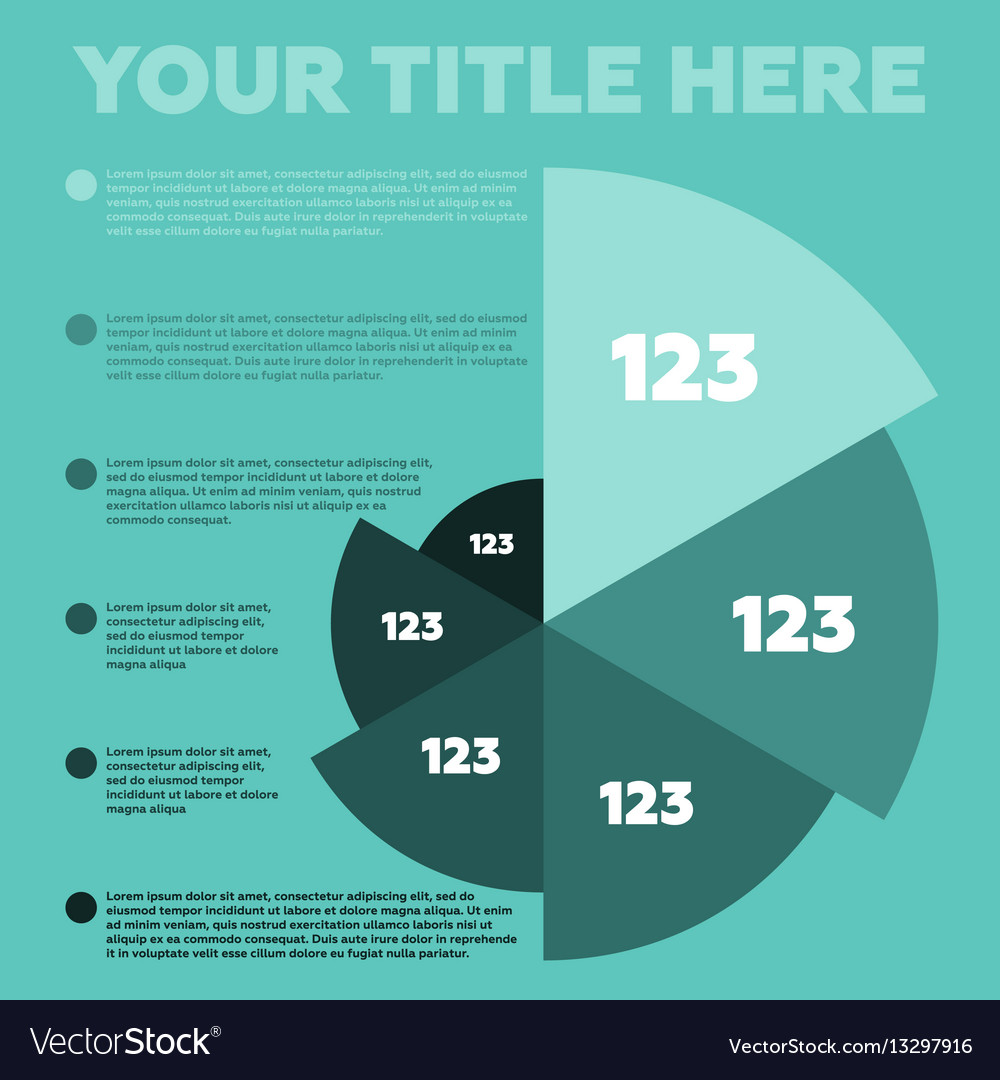 Infographics elements pie chart Royalty Free Vector Image
