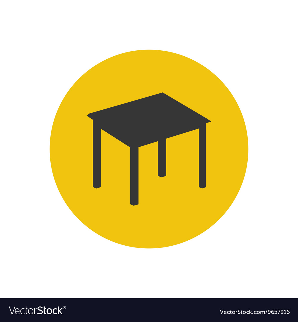 Kitchen table silhouette Royalty Free Vector Image