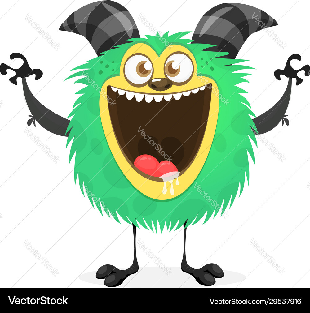 Mischievous cartoon monster character stock Vector Image
