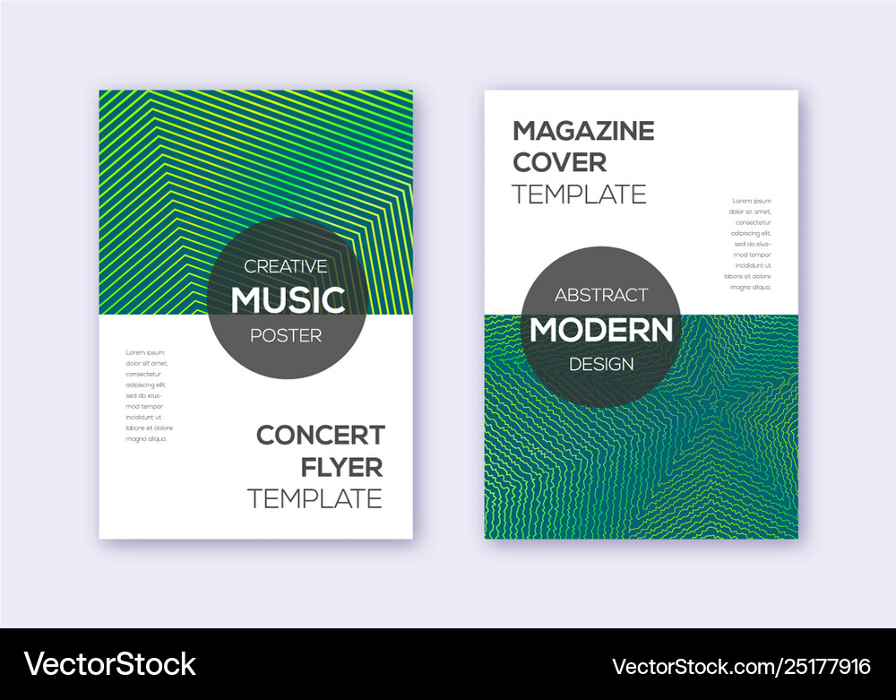 Modern cover design template set green abstract l Vector Image