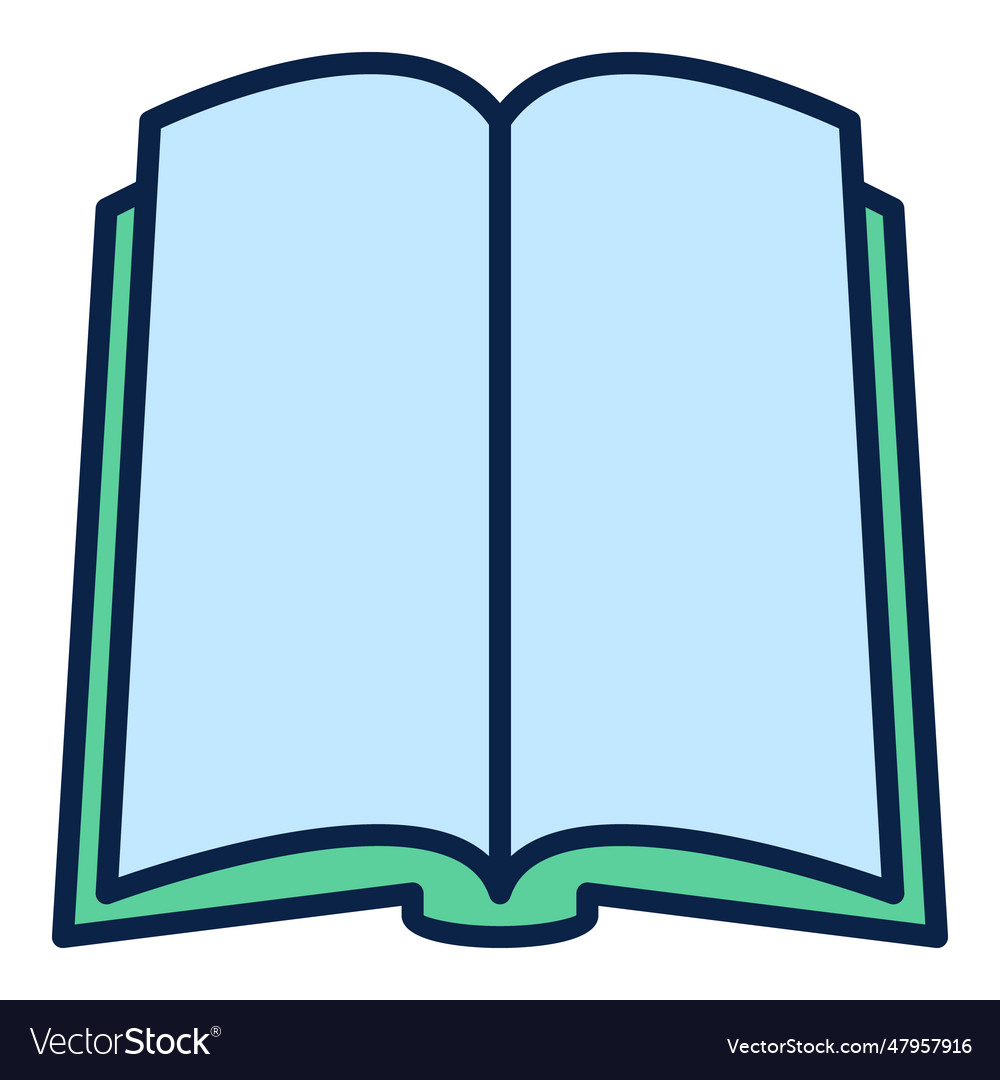 Open book reading concept colored icon or sign Vector Image