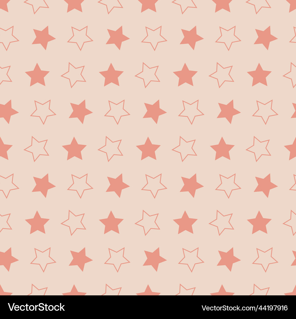 Pink pastel seamless pattern with star colorful Vector Image